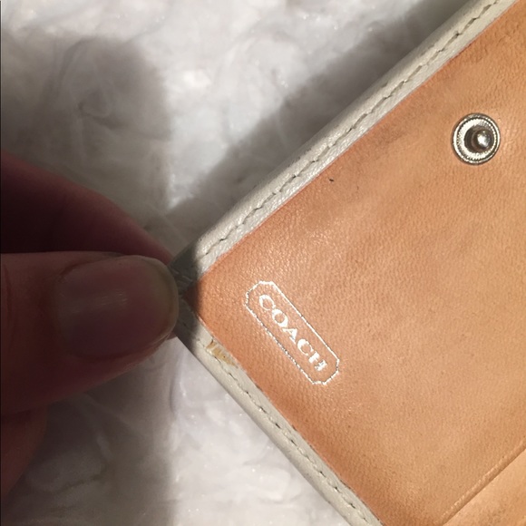 Coach | Bags | Coach Mini Wallet White Leather | Poshmark